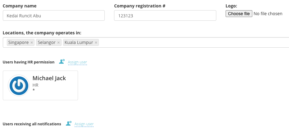 First time setup guide on Kakitangan.com