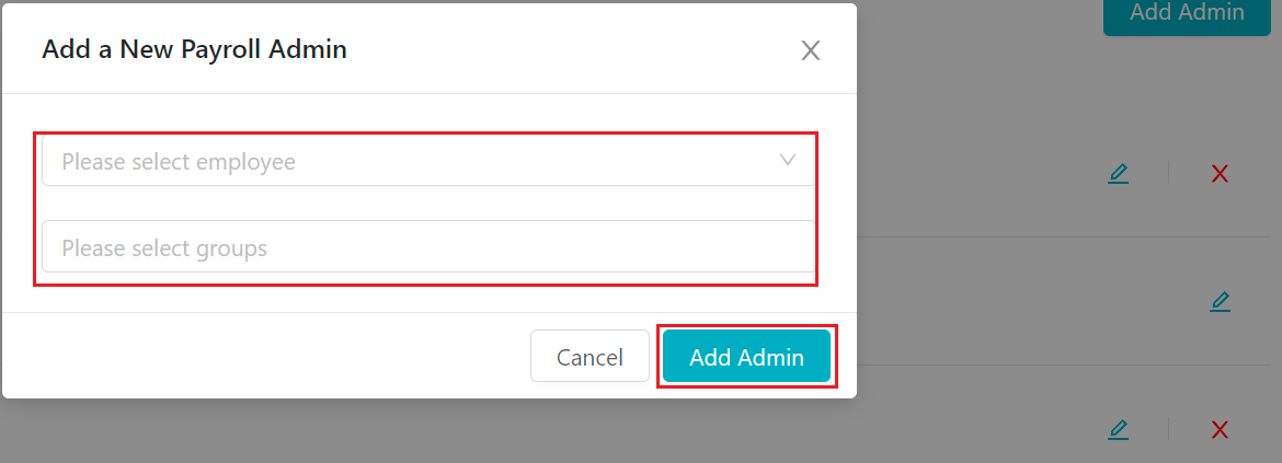 Payroll admin permission access by group