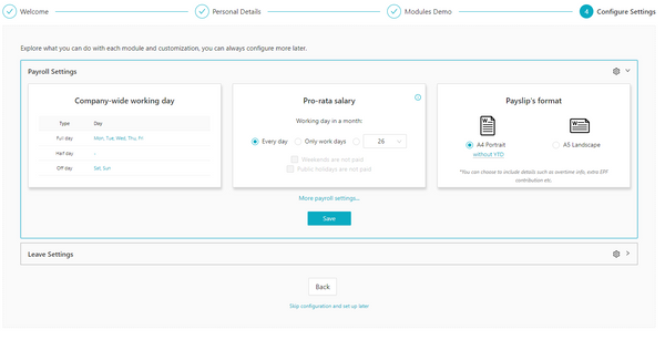 First time setup guide on Kakitangan.com